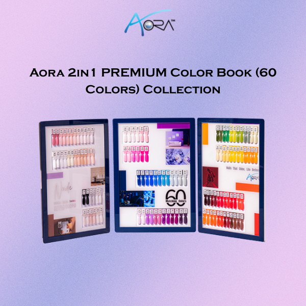 Aora 2in1 PREMIUM Color Book (60 Colors) Collection — Nails Cost, Inc.