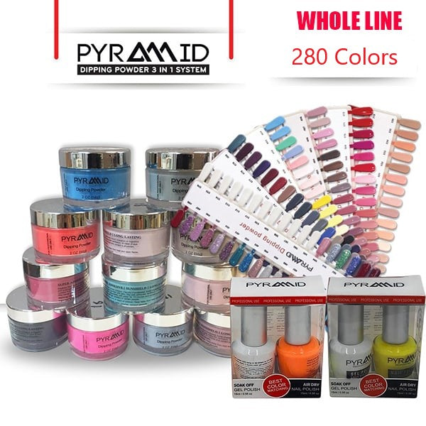 000 Pyramid 3in1, (New From 701 To 844), Color List Note — Nails Cost, Inc.